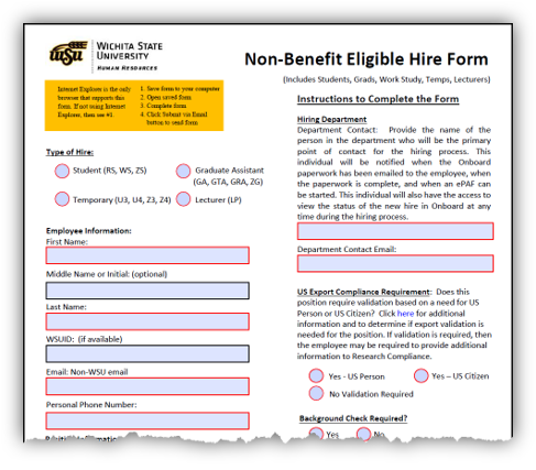 ePAF (Electronic Personal Action Form) Hub