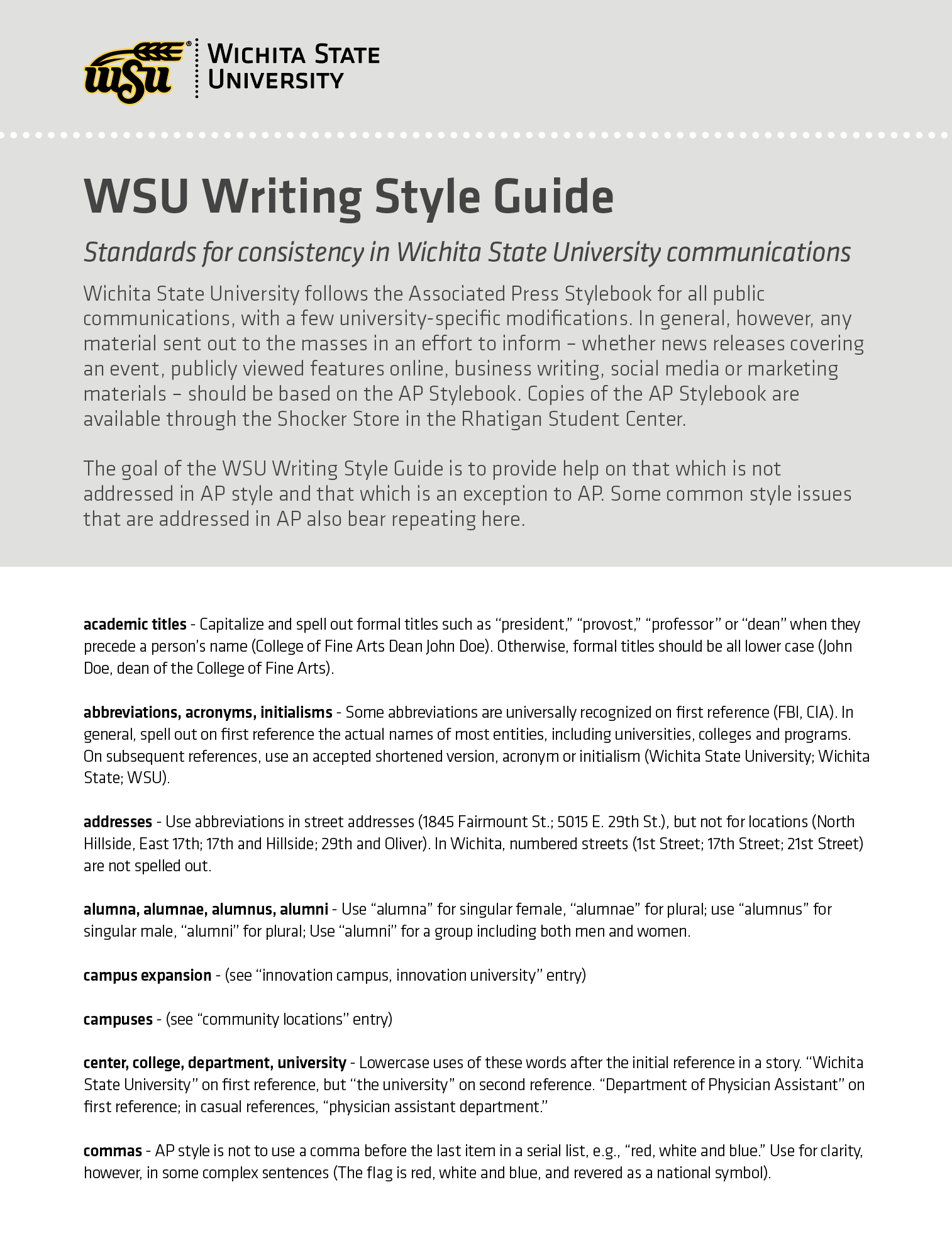 Writing Style Guide